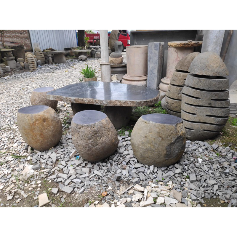 Natural Stone Table And Chair | Shopee Philippines