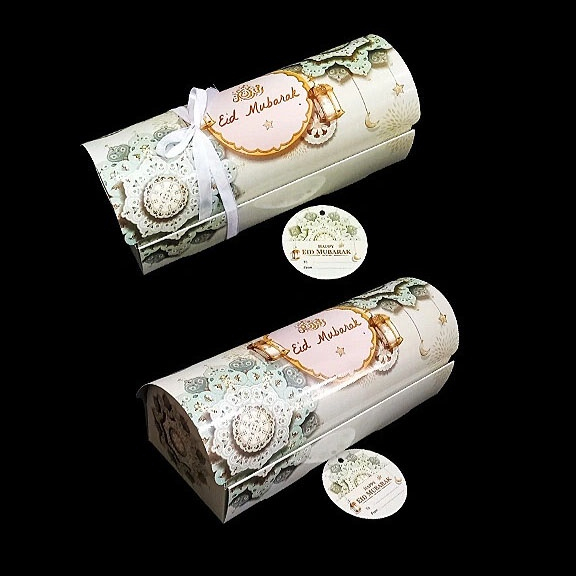 (10pcs) Idul Fitri Cake Roll Box Round Eid Roll Cake Box Packaging ...