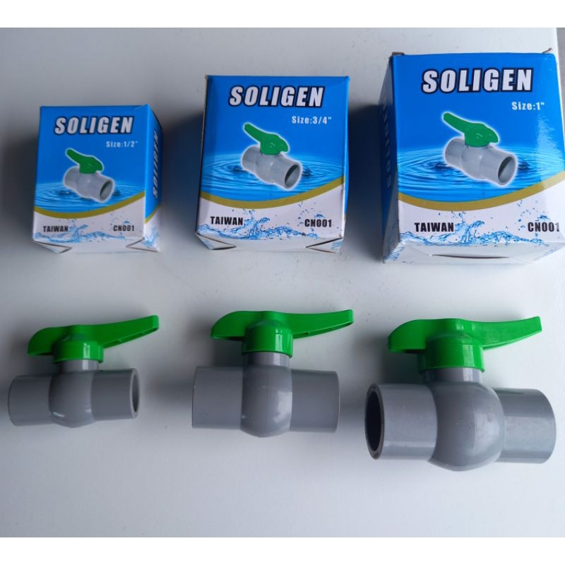Soligen BALL VALVE l PVC FAUCET STOP l WATER FAUCET STOP | Shopee ...