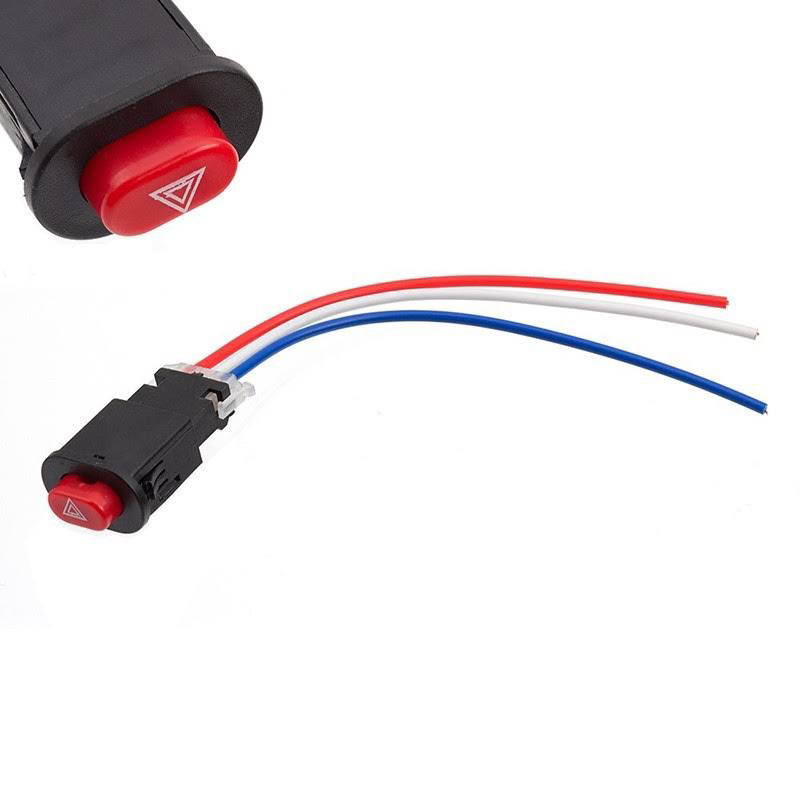 TOMBOL Universal Motorcycle On Off Hazard Button Switch Hazard Button ...