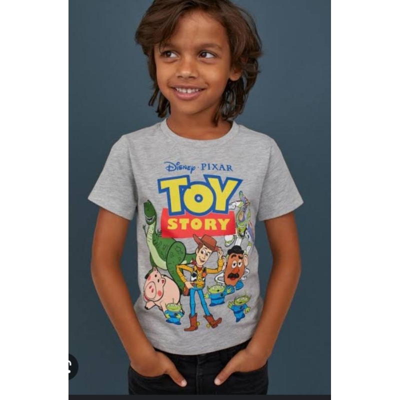 Hnm H&M toy story disney pixar Gray kids tshirt kaos abu anak Character ...