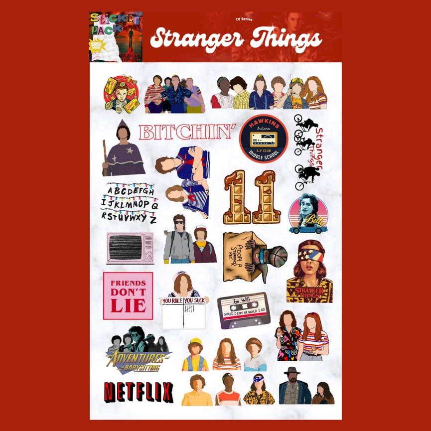 Stranger Things Sticker Sheet | Shopee Philippines