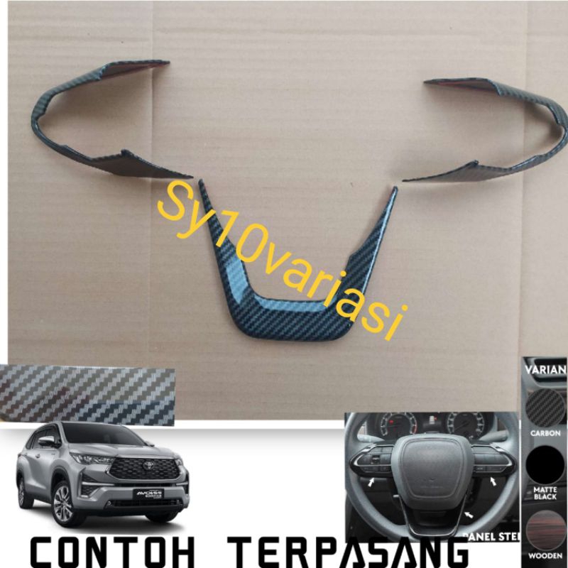 Steering Panel (Steering) wheel Innova Zenix 2023 2024 2025 3pcs Black ...