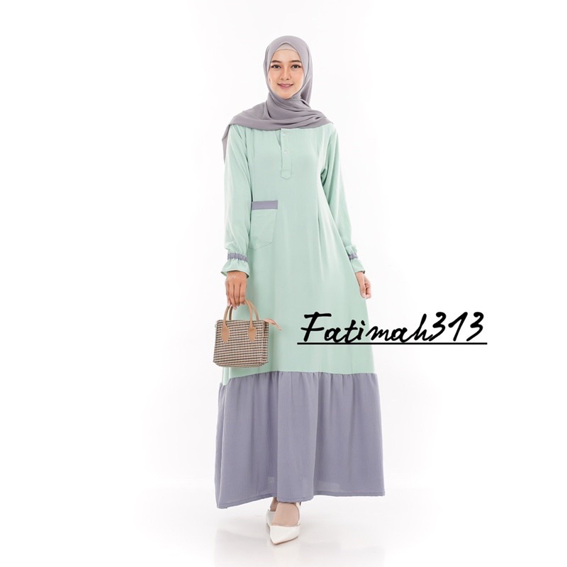 Rumaya DRESS WOMEN'S PLAIN GAMIS LONG SLEEVE ADEM SOFT JUMBO | Shopee ...