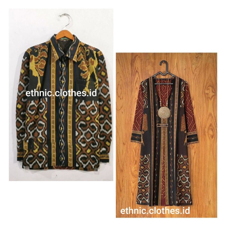 Long cardigan outer Women batik Weaving sumba ntt brown Sogan | Shopee ...