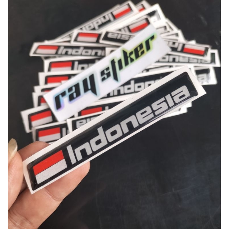 Indonesian Writing EMBLEM Embossed Sticker | Shopee Philippines