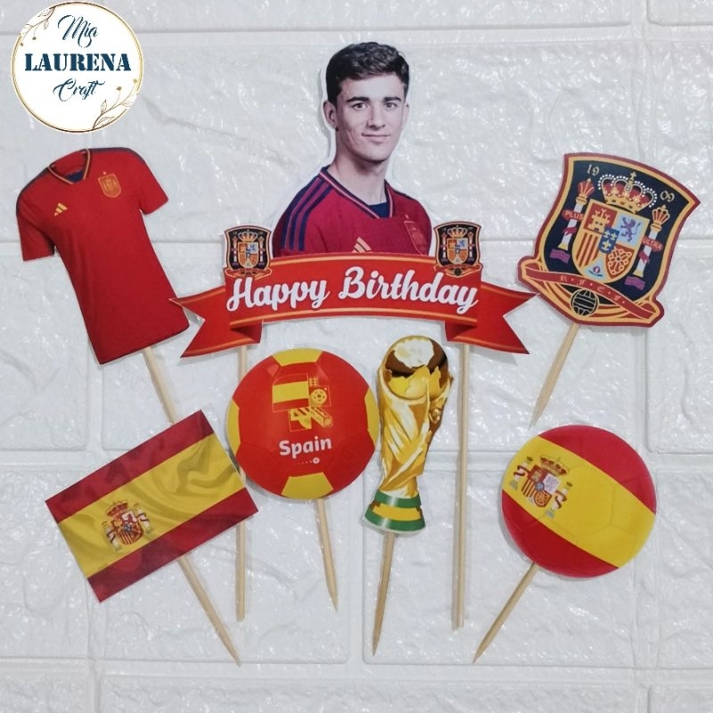 Birthday cake Topper/Spain birthday cake Decoration | Shopee Philippines