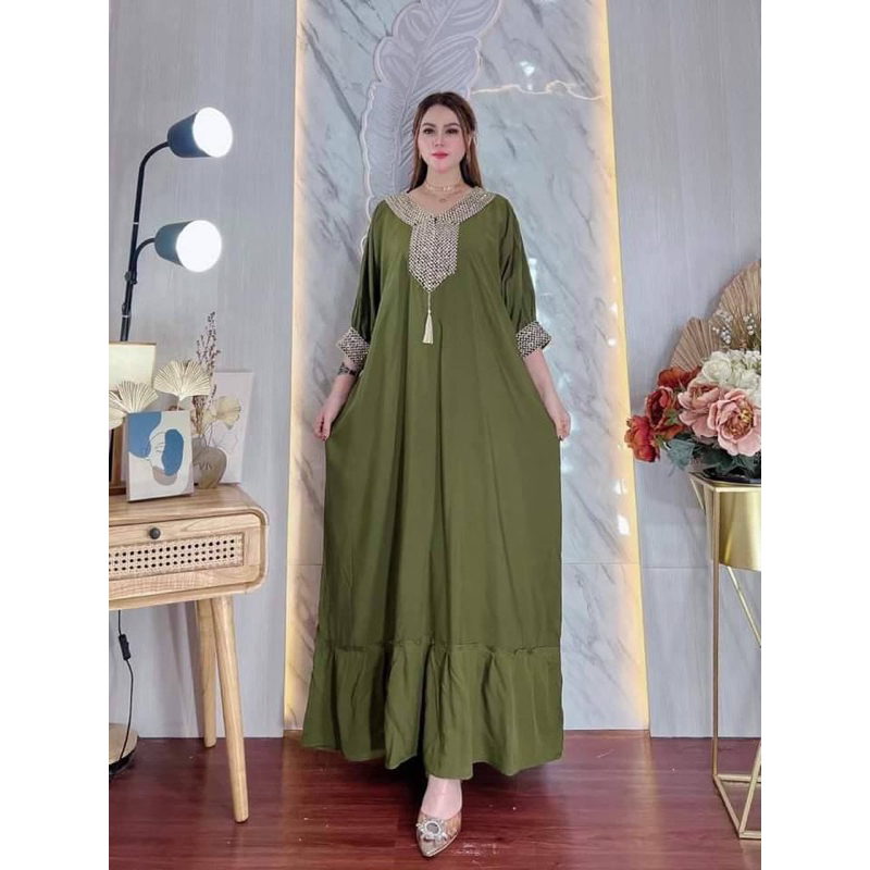 GAMIS ZERRA PLAIN LACE SCALES LONG DRESS PREMIUM | Shopee Philippines