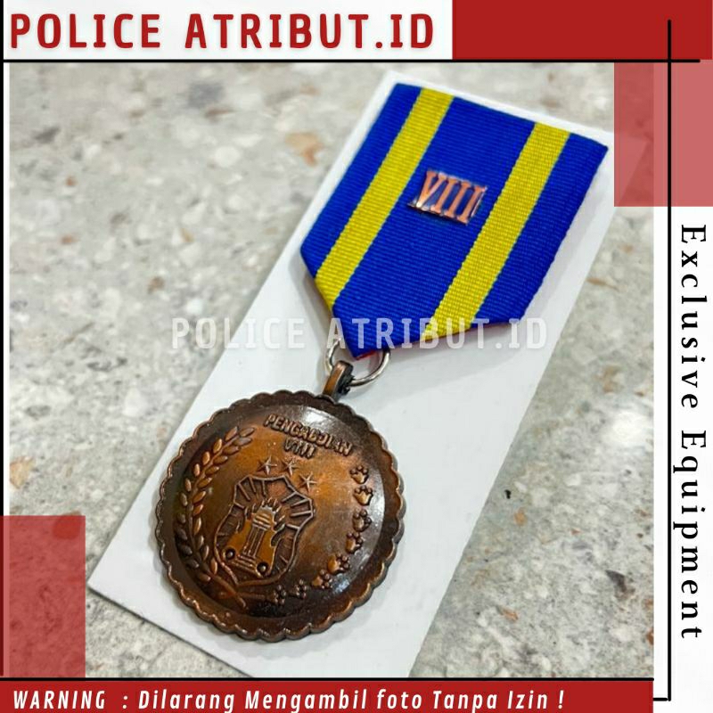 Satya Badge Medal For Mendali PDU Polri 8-year Service Police Service ...
