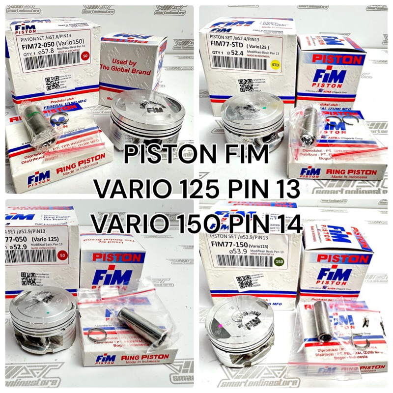 Piston FIM 77 HONDA VARIO 125 PIN 13 / PISTON FIM 72 VARIO 150 PIN 14 ...
