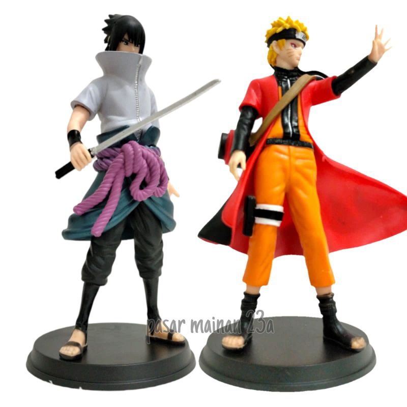 Naruto Shipudden Uchiha Sasuke Figure Set Of 2 Miniature Display Topper ...