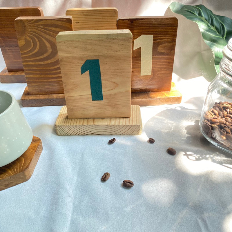 KAYU Table Number | Wooden table numbers | Cafe table numbers ...