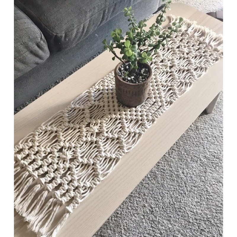 Macrame tablecloth (25 cm x 2 m) | Shopee Philippines