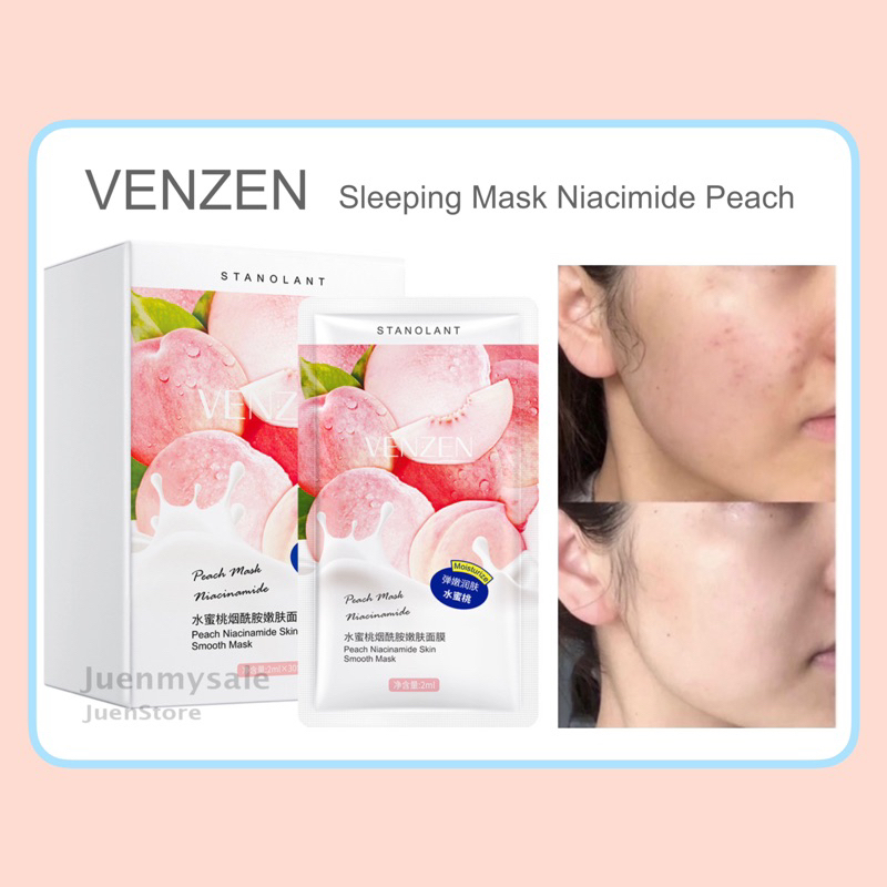 VENZEN Sleeping Mask Niacimide Peach Mask | Shopee Philippines