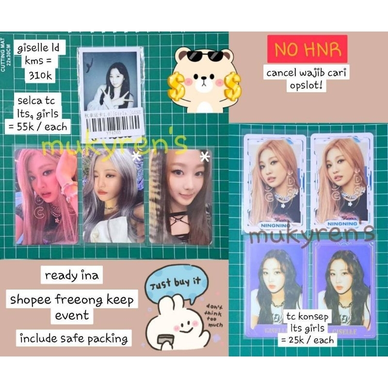 Trading card tc life too short lts And girls v2 aespa selca giselle ...
