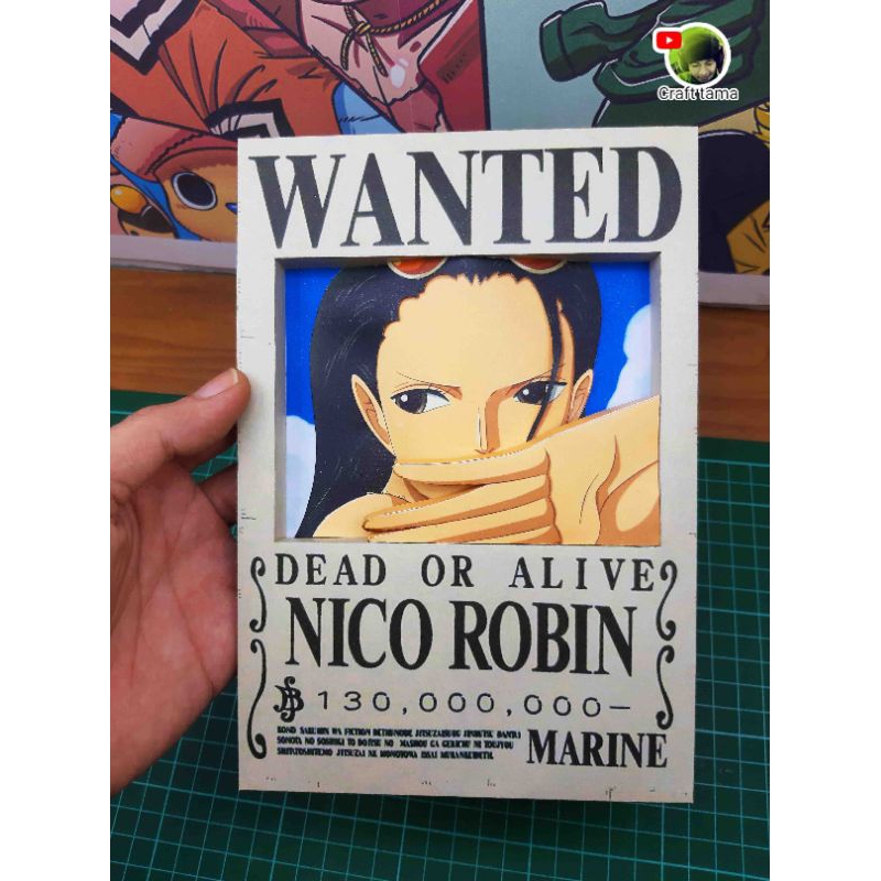 Nico Robin One Piece Poster Bounty Hunter Wanted Papercraft DIY ...