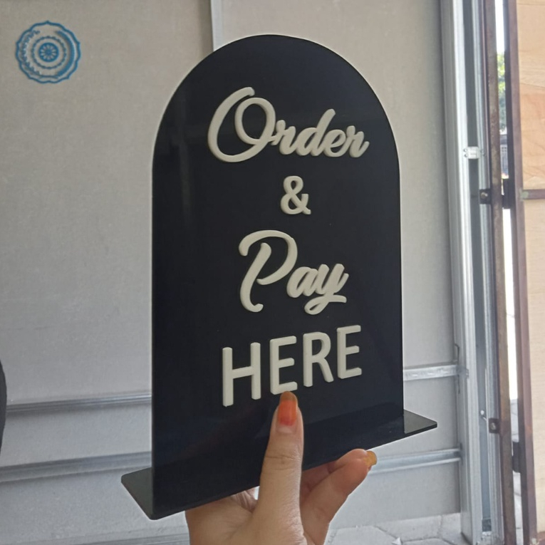 Signage Order & Pay Here Acrylic | Shopee Philippines