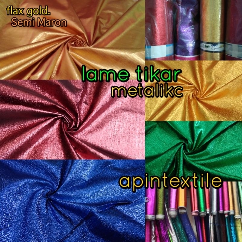 Metallic mat lamé fabric - plain tiker gloss lame material, application ...