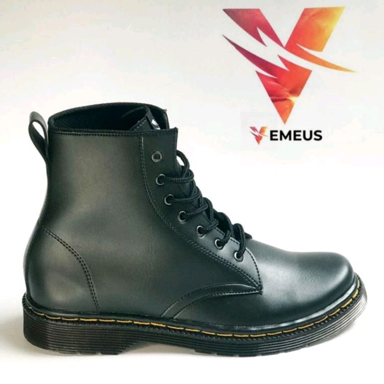 VEMEUS BLACK DOCMAR UNISEX HIGH BOOTS | Shopee Philippines
