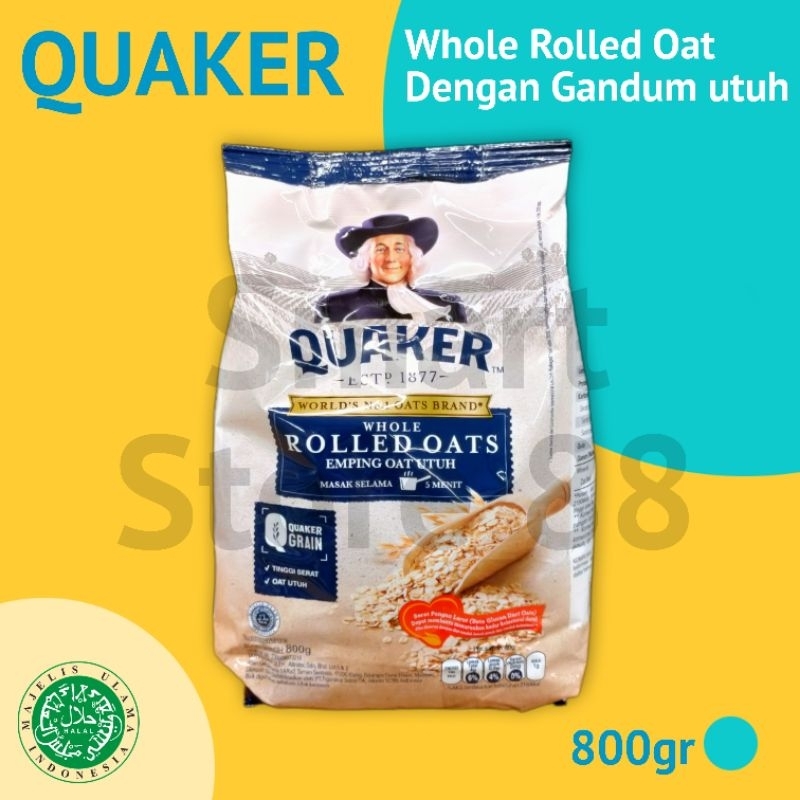 Quaker WHOLE ROLLED OATS 800GR WHOLE WHEAT QUAKER | Shopee Philippines