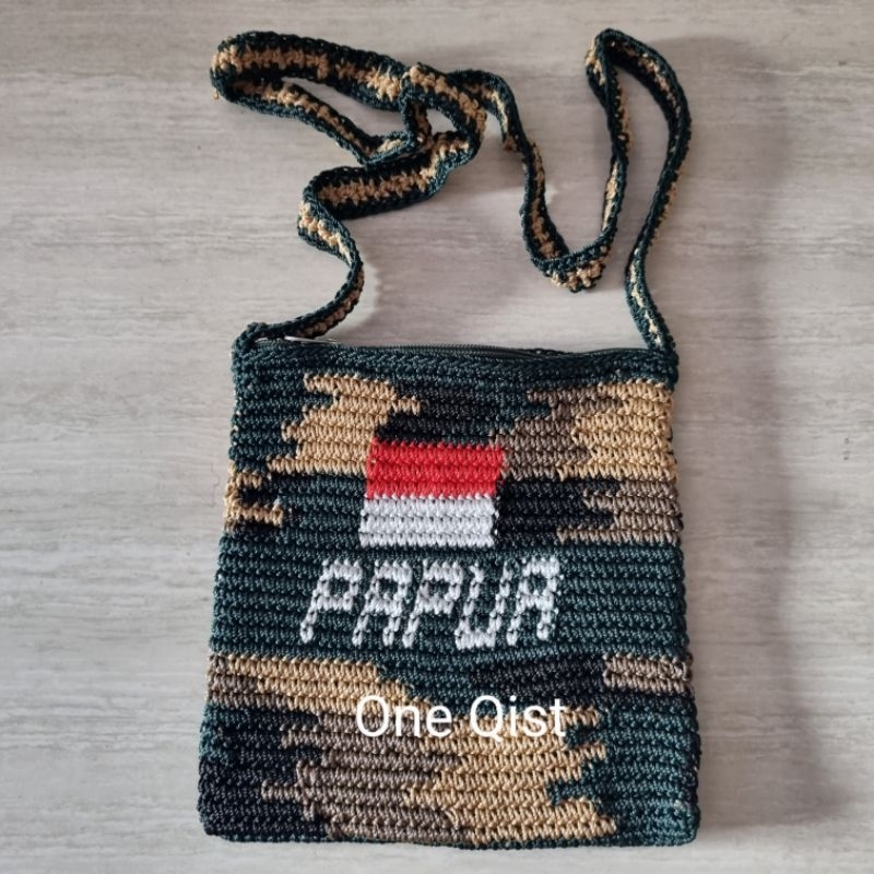 Noken bag/Papuan bag/unique bag/ souvenirs from Papua/thread knitting ...