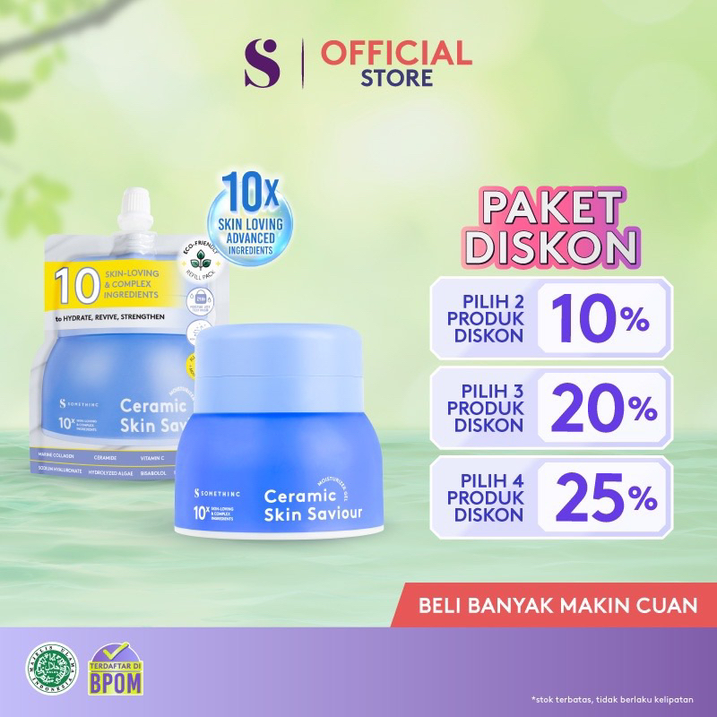 SOMETHINC CERAMIC SKIN Savior Moisturizer Gel - Suitable for Acne and ...
