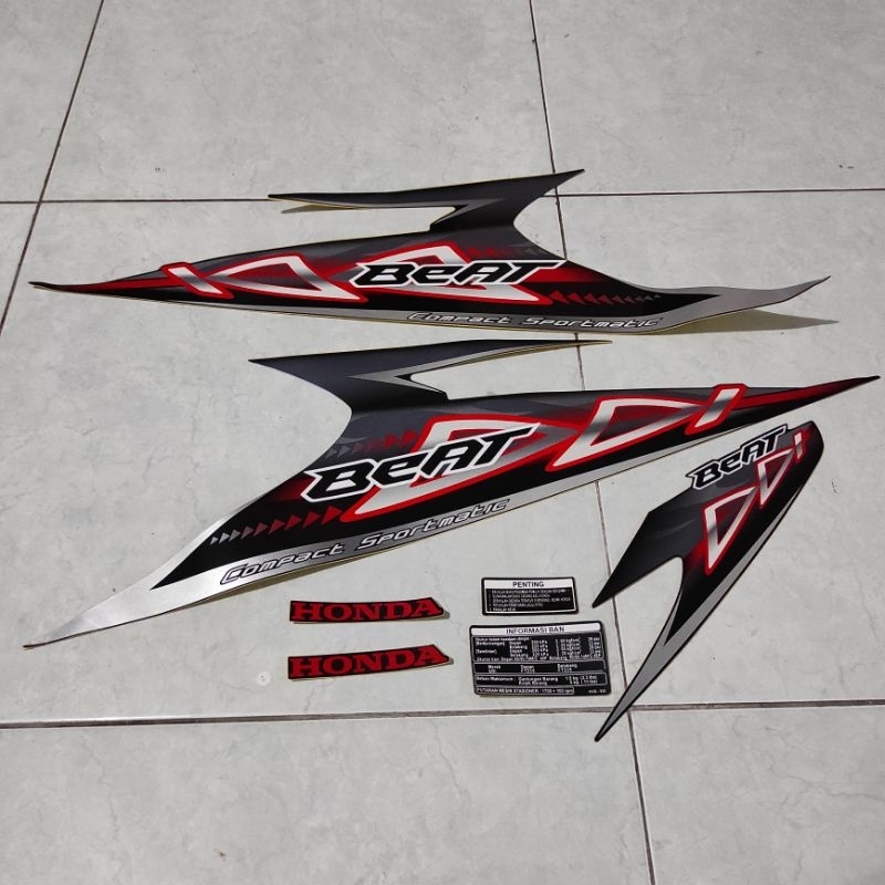 HITAM Sticker stripping striping decal graphic Honda Beat Carburetor ...