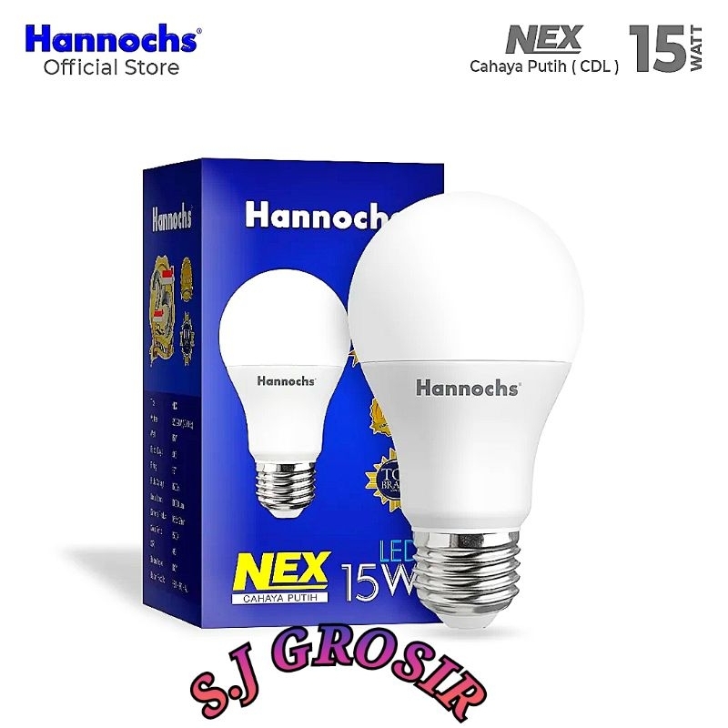CAHAYA PUTIH Hannochs NEX LED Lamp 15W White Light (1 YEAR WARRANTY ...