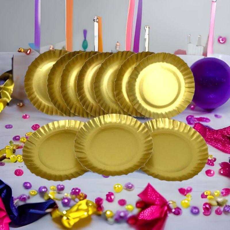 Birthday Cake Plate / Gold Cake Plate / Gold Paper Plate / Gold Cake ...