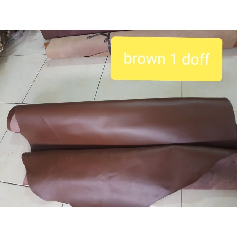 Cowhide Material Pull Up Sheet Brown Doff 1 | Shopee Philippines