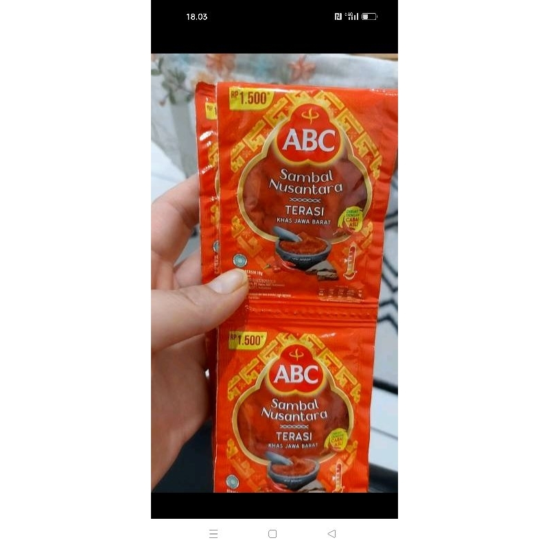 TERASI SAMBAL ABC Saset 20g x 10pcs | Shopee Philippines