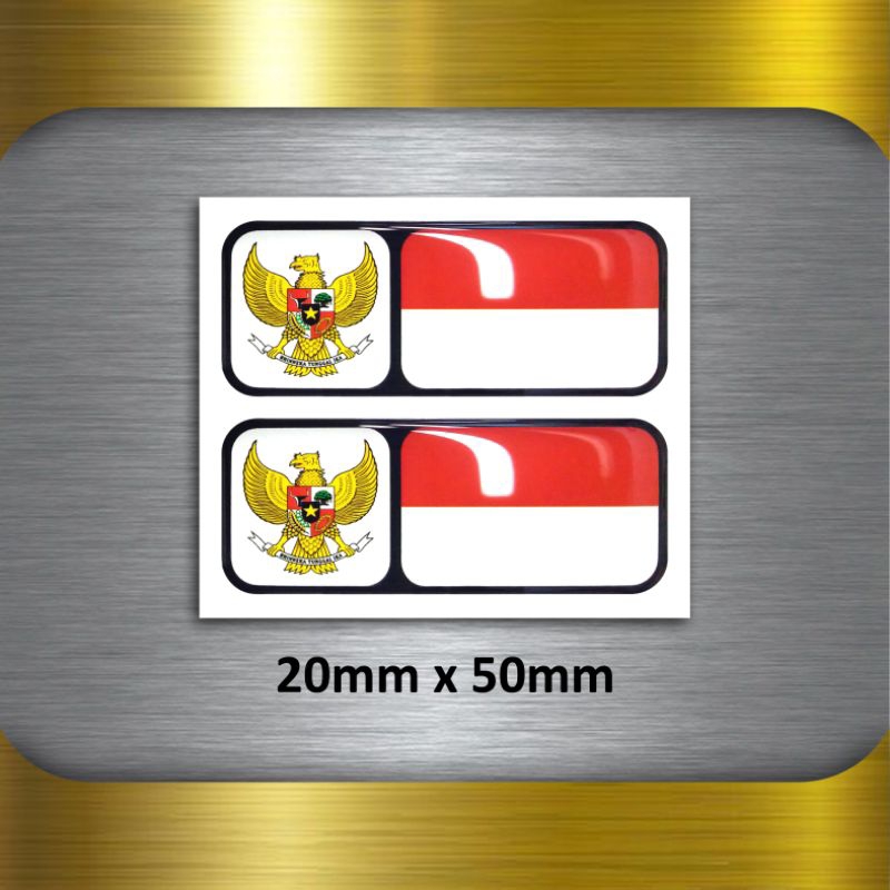 Garuda Flag Indonesia Sticker Embossed | Shopee Philippines