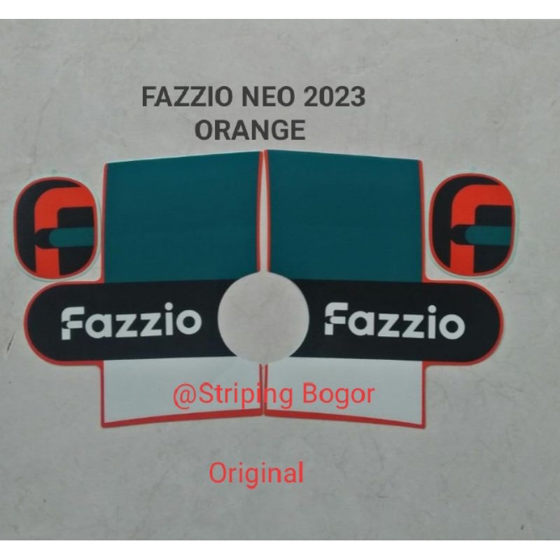 Yamaha Fazzio Neo 2023 Motorcycle Sticker Striping Orange ORI | Shopee ...