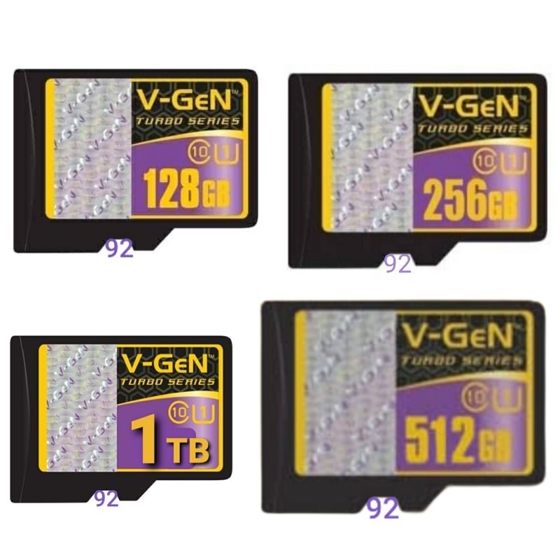 Micro SD Memory V-Gen Memory Card 128gb 256gb 512gb 1tb + Original ...