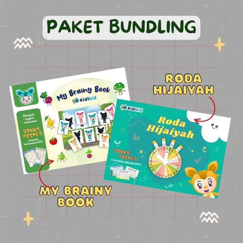 Kidikid Bundling My Brainy Book and Hijaiyah Wheels | Shopee Philippines