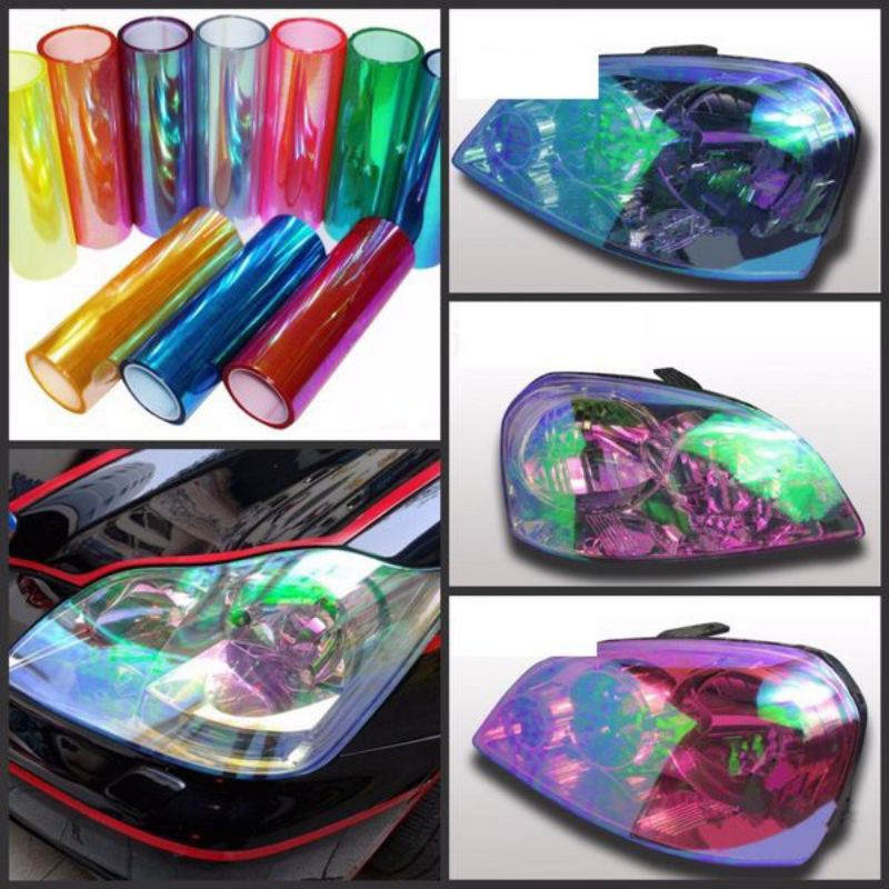 Hybrid Stickers headlamp Stickers Motorcycle Lights Rainbow Car Window ...