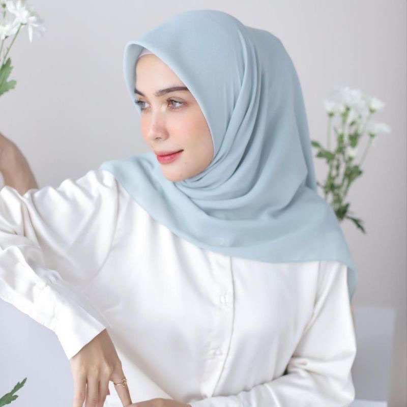 Baby Blue Hijab Pollycotton Hijab Sqare (Baby Blue Color Hijab ...