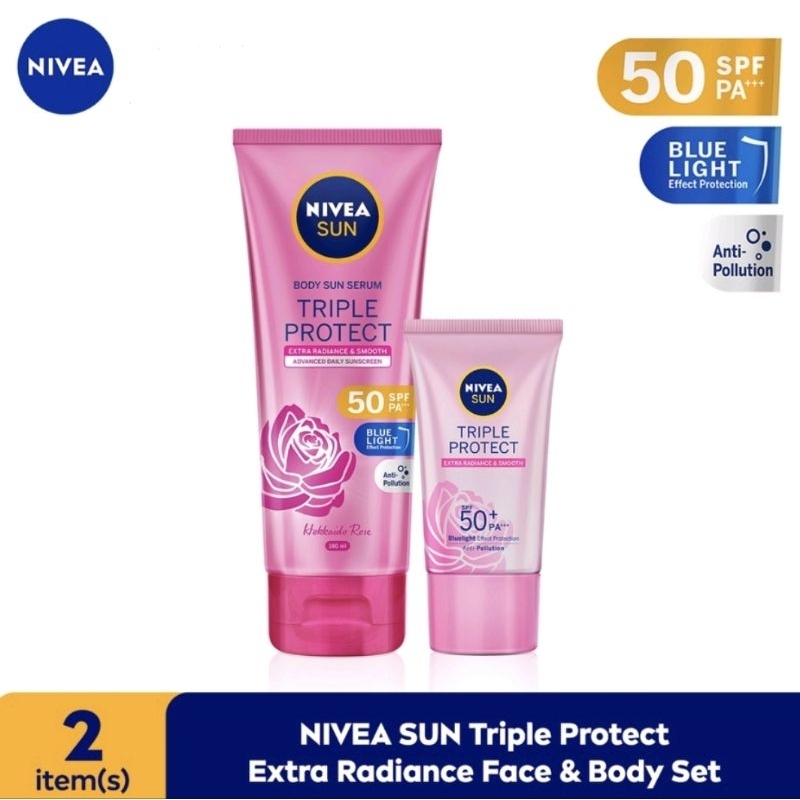 Nivea SUN Triple Protect Hokkaido Rose SPF 50 SPF50 PA++ Face Body ...