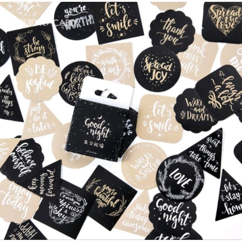 E817 - 45Pcs Writing Sticker/Pack Of English Writing Motif Stickers For ...