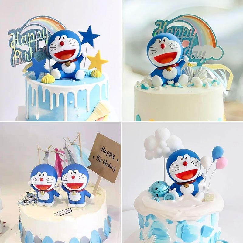 Doraemon Cake Topper Set 2Pcs/Doraemon Figure/Kids Cake/Doraemon ...