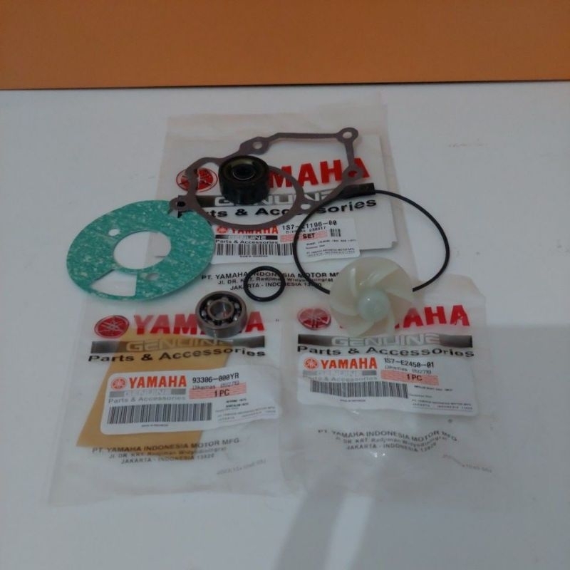 Waterpump fan package water pump seal radiator bearing 6000 gasket packing set yamaha vixion ...