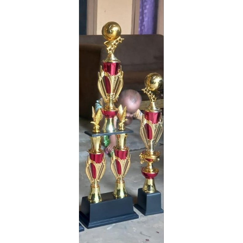 1 set of champion trophies 1 and 2 (2 feet, 1 foot) | Shopee Philippines