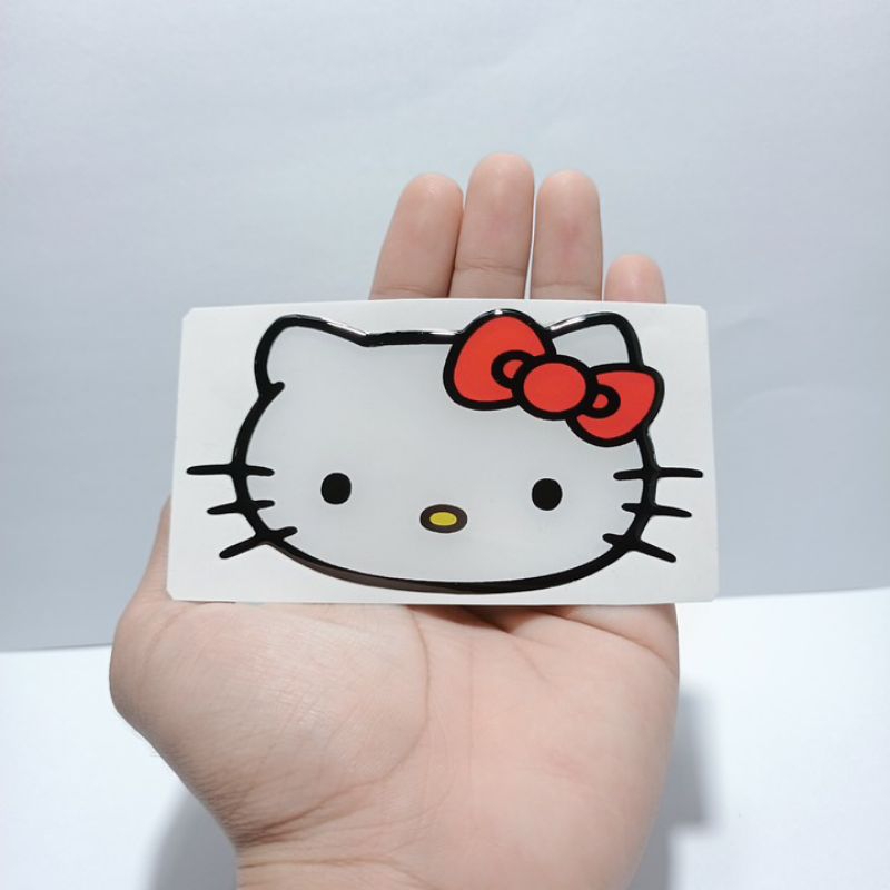 HELLO KITTY Emblem sticker embossed with flexible resin | Shopee ...