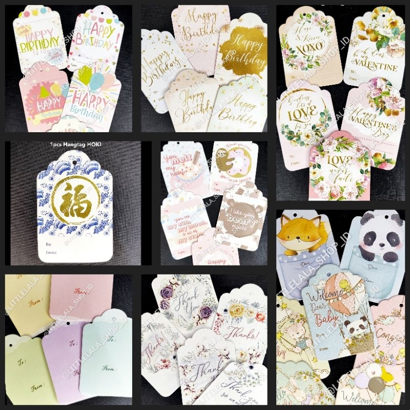 Retail valentine's Hangtag 1pcs RANDOM / Thank you greeting card ...