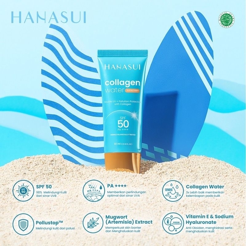 Hanasui COLLAGEN water sunscreen spf 50 pa+++, hanasui sunscreen spf 50 ...