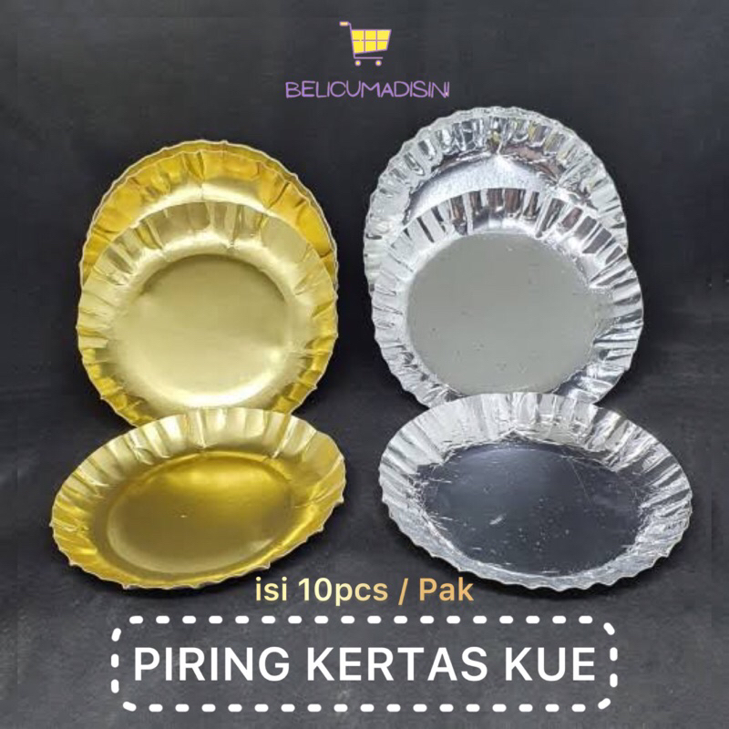 10pcs CAKE PAPER PLATES ECONOMIC MAS CAKE TART BIRTHDAY EID HARI RAYA ...