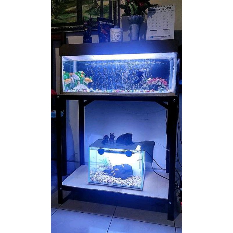 Multipurpose Shelf P45cm L30cm T70cm 2-tier/hamster Cage Rack/aquarium ...