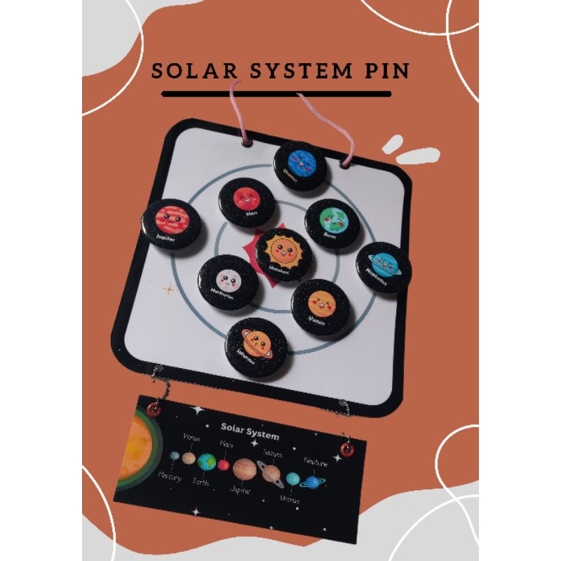 Solar system magnetic pins / planet arrangement / room decoration ...