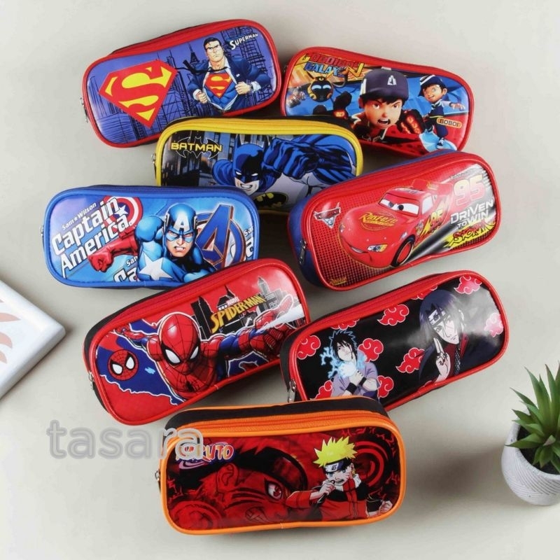 Children's Character Pencil Case Superhero Boys Pencil Case | Shopee ...