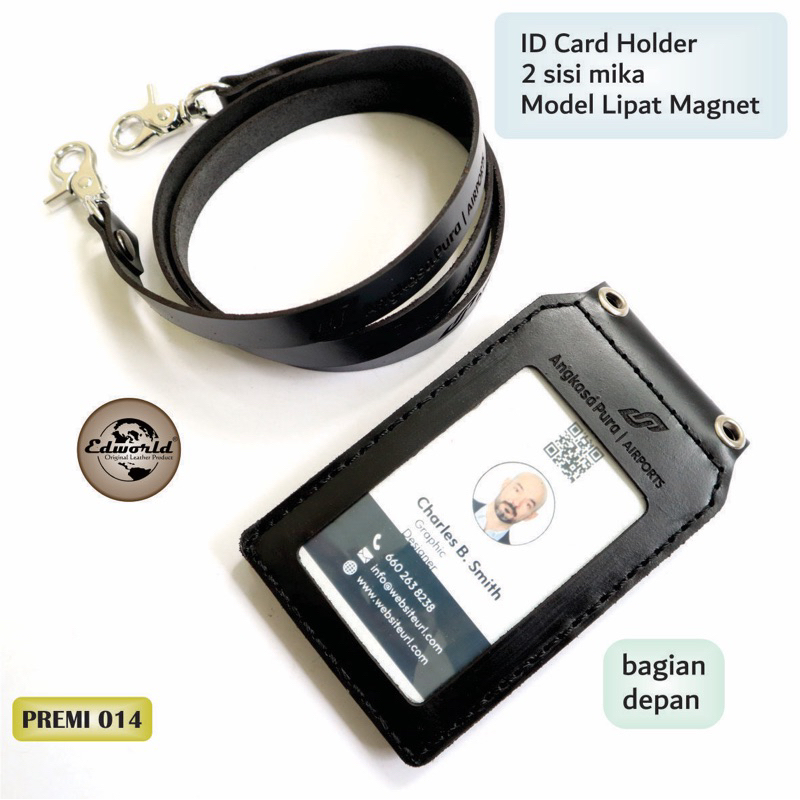 Edworld - Leather Folding ID Card Holder - Premium 014 Custom | Shopee ...
